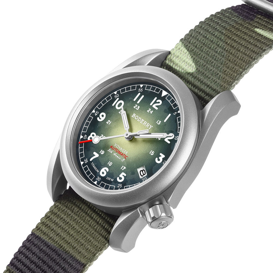 Boderry VOYAGER - 100M Waterproof Titanium Automatic Field watch