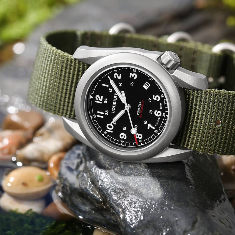 Boderry VOYAGER - 100M Waterproof Titanium Automatic Field watch