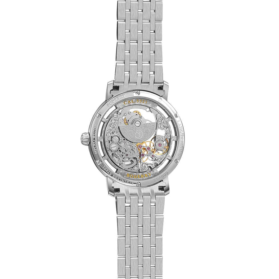 Boderry ELITE II - Micro-rotor Automatic Mechanical Watch | Silver