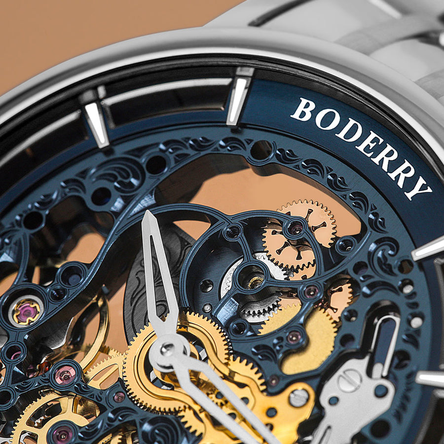 Boderry ELITE II - Micro-rotor Automatic Mechanical Watch | Blue