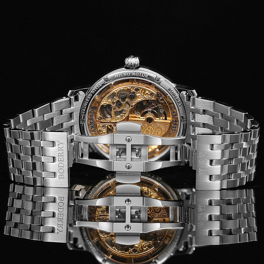 Boderry ELITE II - Micro-rotor Automatic Mechanical Watch | Gold