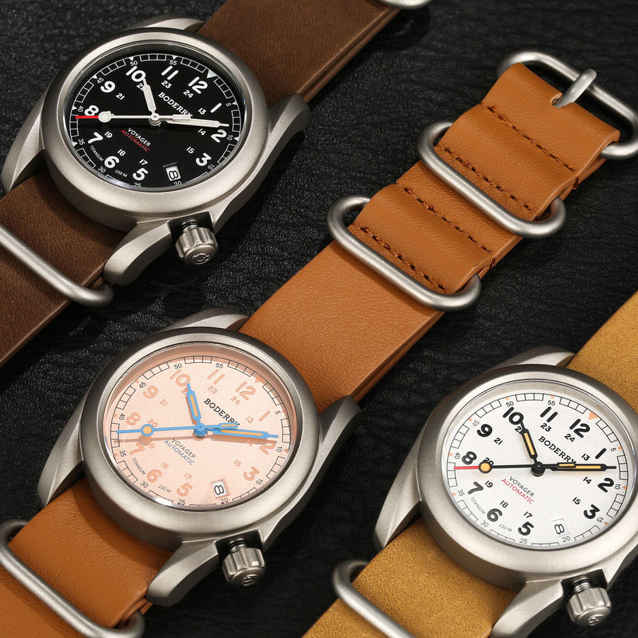 Boderry VOYAGER - 100M Waterproof Titanium Automatic Field watch