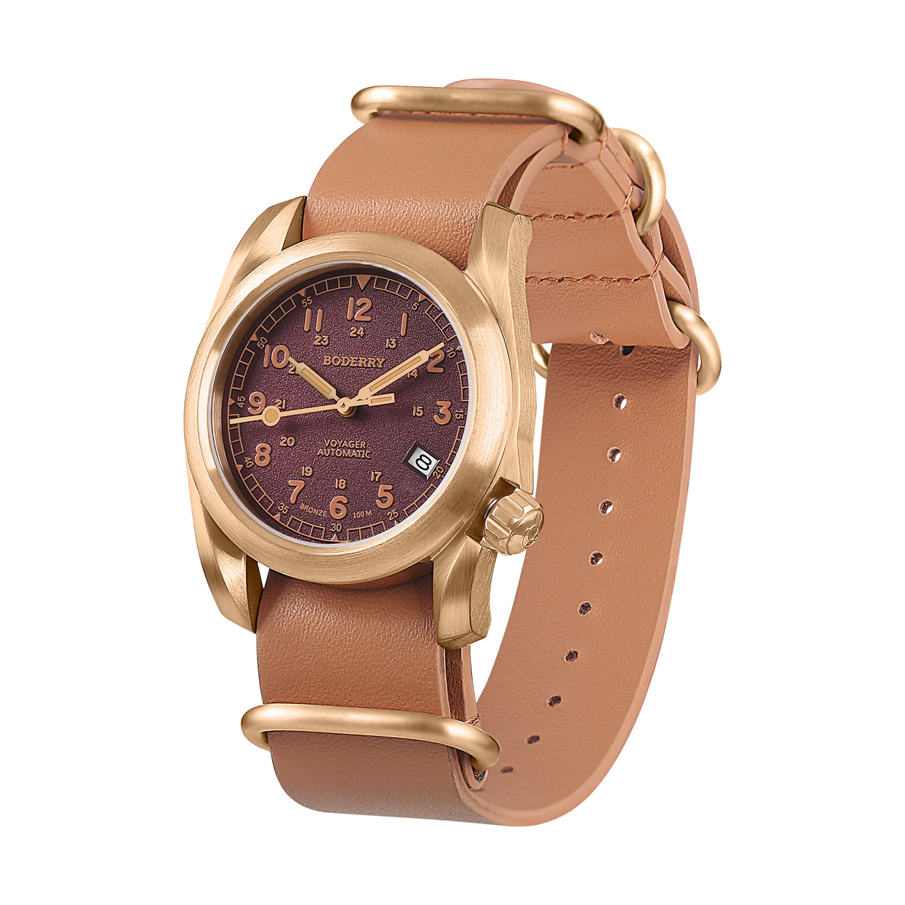 Boderry VOYAGER - 100M Waterproof Bronze Automatic Field watch