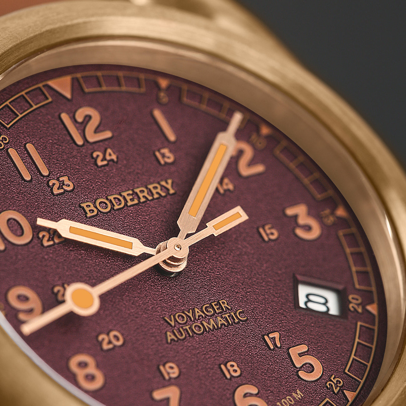 Boderry VOYAGER - 100M Waterproof Bronze Automatic Field watch