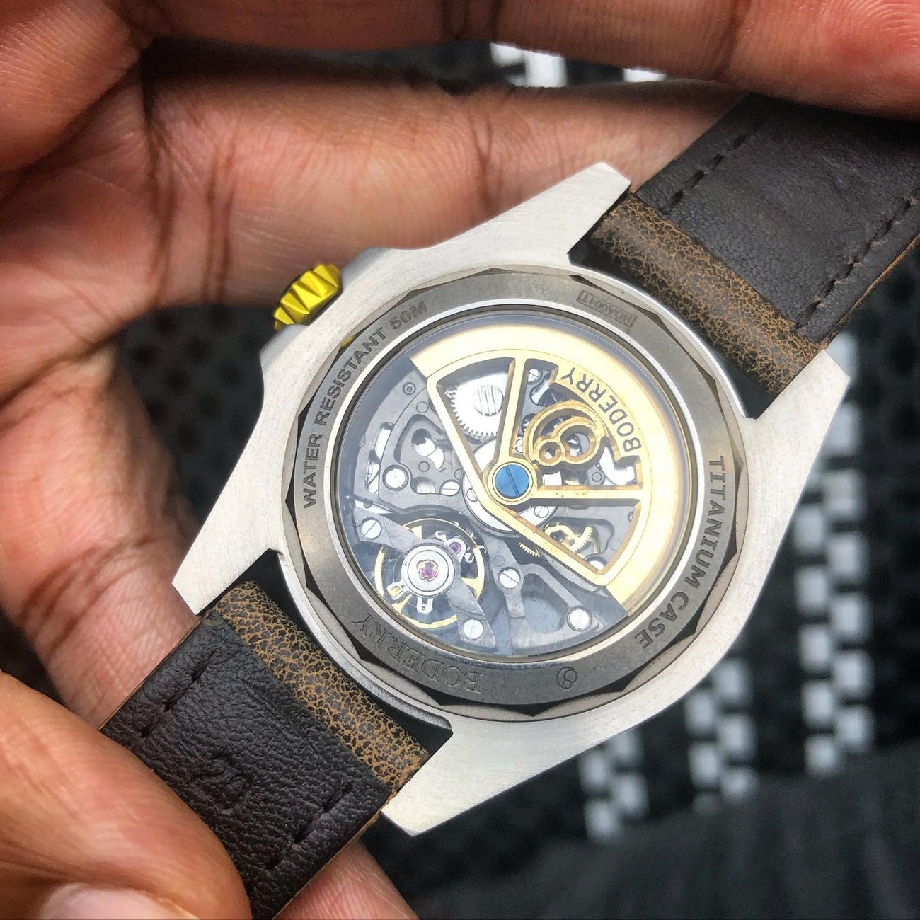 Mens Skeleton Titanium Watch - Boderry Urban Watch