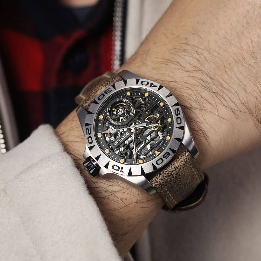 BODERRY URBAN SKELETON(TITANIUM) Ver 2.0-Silver Hands - 3-Hand Hi-beat ...