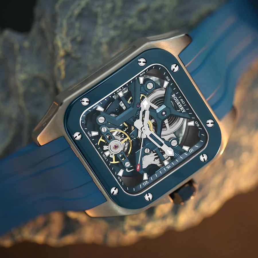 Boderry STORM - Square Automatic Titanium Watch