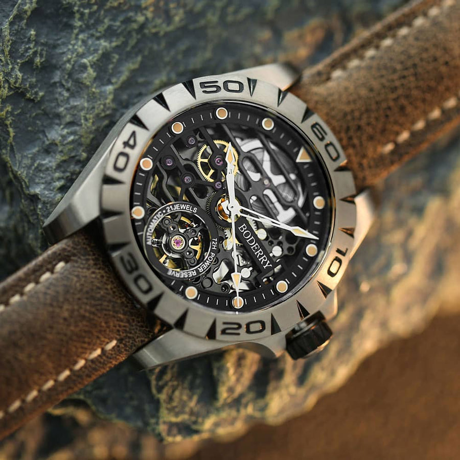 BODERRY URBAN SKELETON(TITANIUM) Ver 2.0-Silver Hands - 3-Hand Hi-beat ...