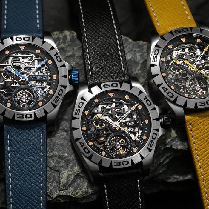 BODERRY URBAN SKELETON(TITANIUM) Ver 2.0-Silver Hands - 3-Hand Hi-beat ...