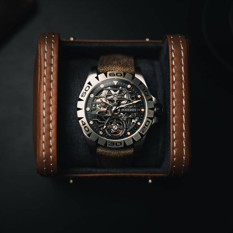 BODERRY URBAN SKELETON(TITANIUM) Ver 2.0-Silver Hands - 3-Hand Hi-beat ...